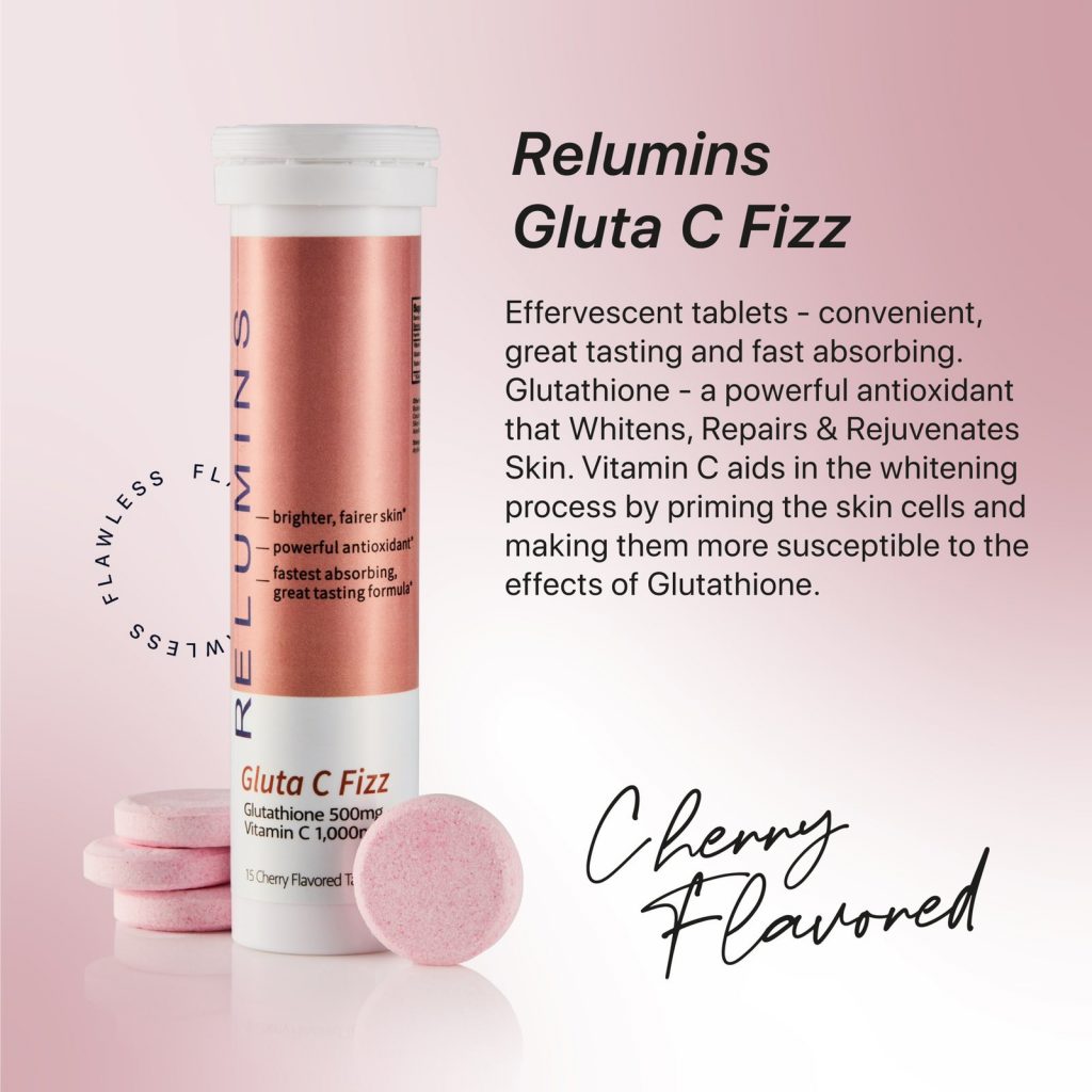NEW! Relumins Gluta C Fizz - Cherry Flavored Glutathione and Vitamin C ...